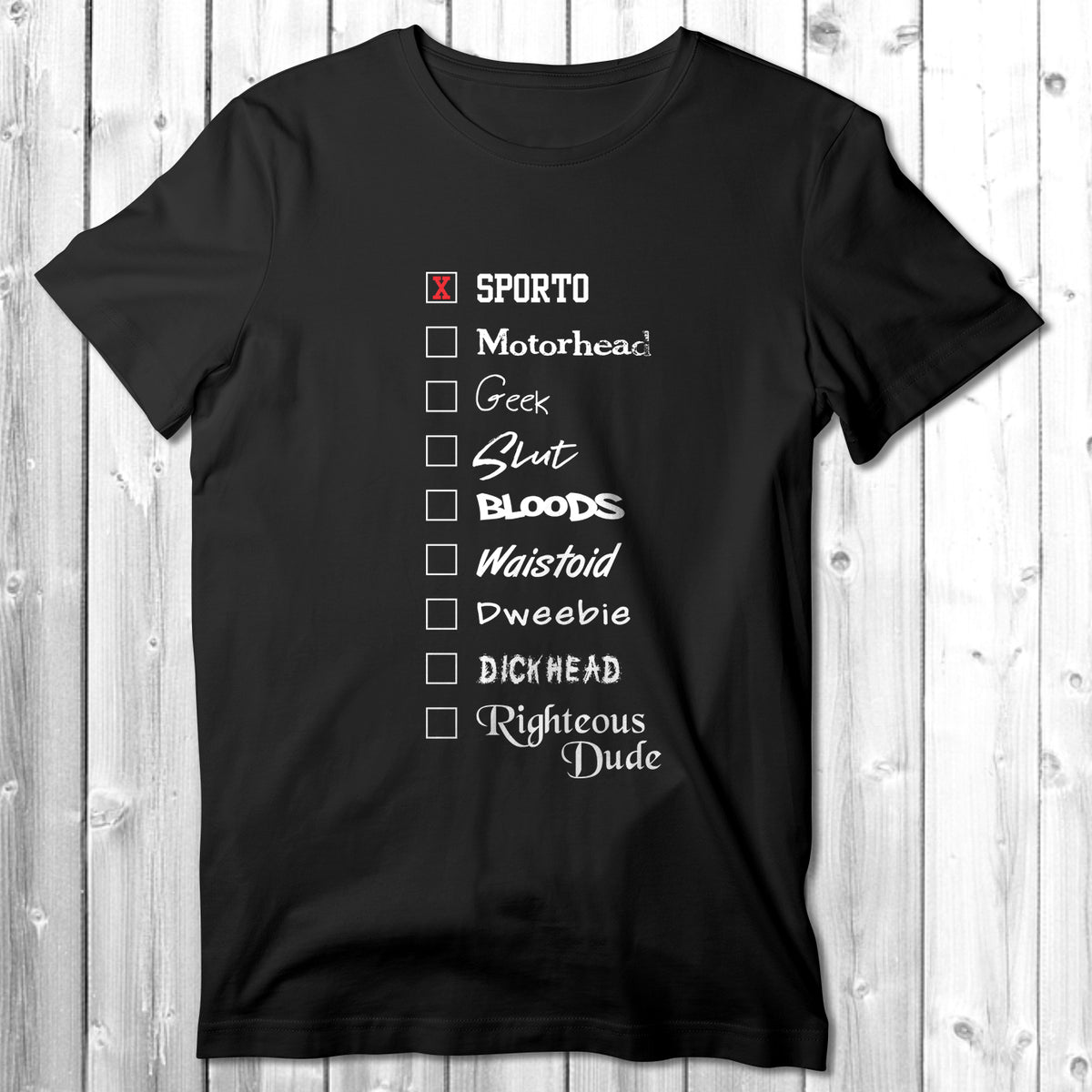 FERRIS BUELLER - "Sporto, Motorhead, Dweebie" T-Shirt – The Alley ...
